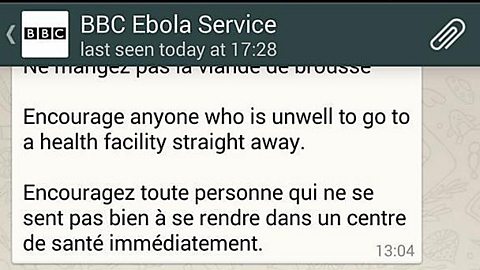 BBC Blogs - College of Journalism - How BBC Ebola WhatsApp service is ...