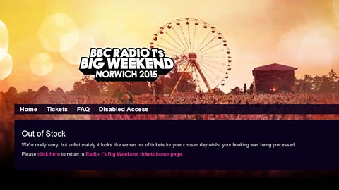 BBC Radio 1 - BBC Radio 1's Big Weekend, 2015 - Ticket Information