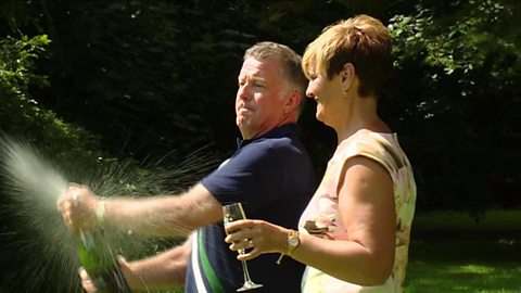 Lottery couple John and Alison Doherty put £14m win 'on hold' - BBC News