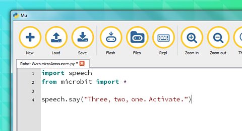 BBC - Make It Digital - Turn your micro:bit into the Robot Wars announcer