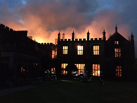 Parnham House in Beaminster ravaged by 'suspicious' fire - BBC News