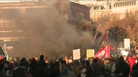 Austria protest as far right Freedom Party tastes power - BBC News
