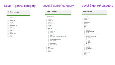 BBC Radio - R&M Support - BBC Sounds: Genres
