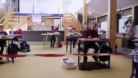 Children back in the classroom as Welsh schools reopen - CBBC Newsround