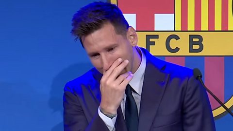 Lionel Messi cry for Barcelona news conference as e confam im exit and ...