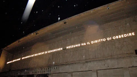 What happens to fascist architecture after fascism?