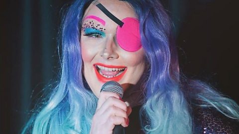 Disability: Wales' first visually impaired drag queen - BBC News