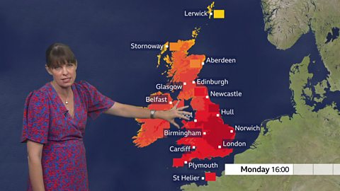 UK heatwave: Kontri fit get hottest day on record wit 41C forecast ...