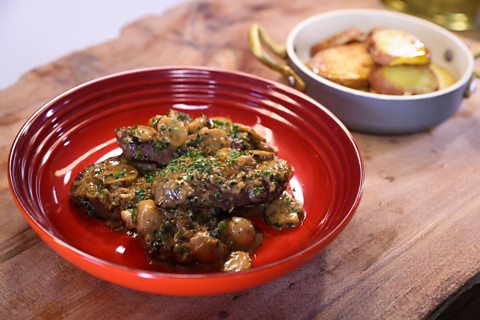 BBC - Flash roasted collop of venison Diane