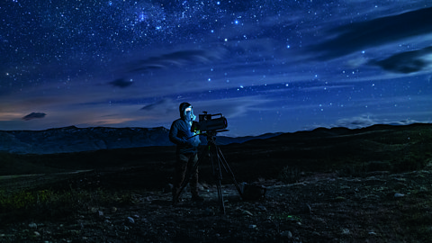 BBC One - Frozen Planet II - Filming puma in the dark of night