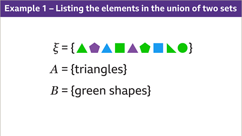 Union of two sets - KS3 Maths - BBC Bitesize
