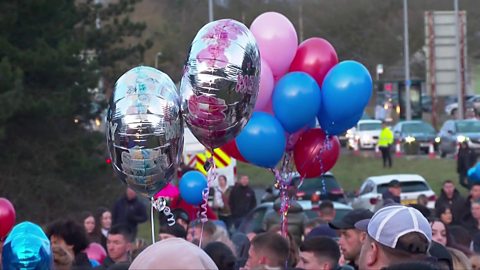 Cardiff car crash: Hundreds attend St Mellons vigil - BBC News