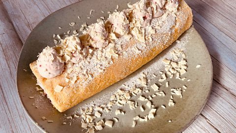 BBC - Raspberry and white chocolate roulade
