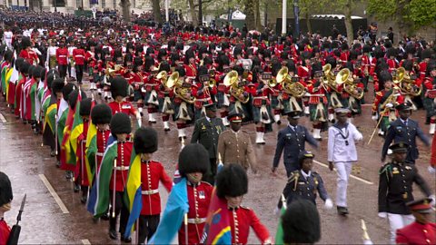 King's delight at Coronation military parade - BBC News
