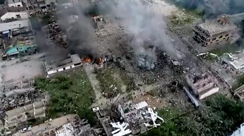 Thailand fireworks warehouse explosion kills 10 - BBC News