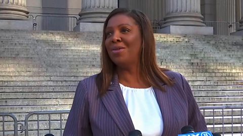 New York attorney general seeks $370m from Trump - BBC News