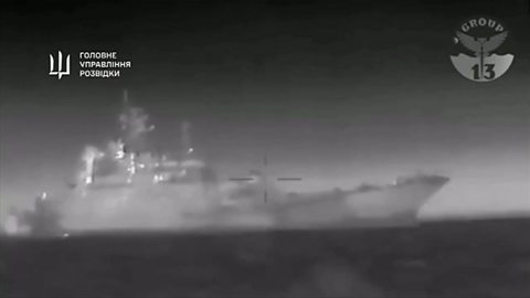 Caesar Kunikov ship: Ukraine release video to show how dem sink Russian landing ship off di ...