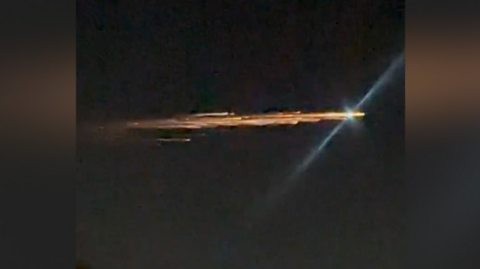 Exploding space junk puzzles California sky watchers - BBC News