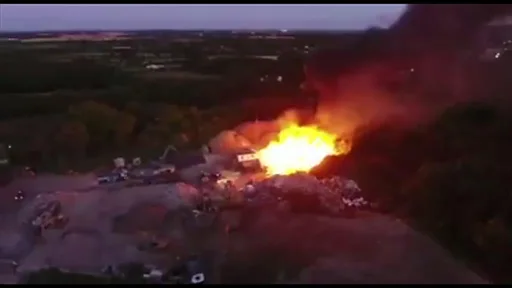 Fire crews tackle Polegate waste facility blaze - BBC News