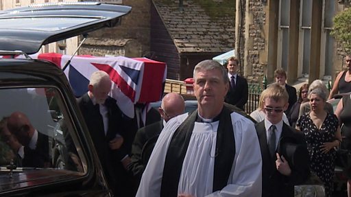 Funeral for no-relatives RAF veteran Raymond Burrows - BBC News