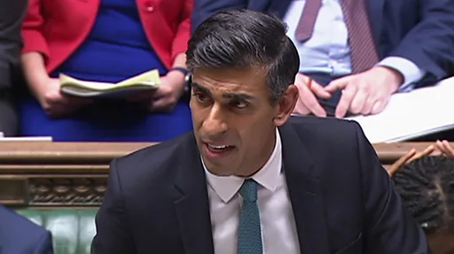 Rishi Sunak brings back fracking ban in first PMQs - BBC News