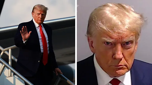 How Donald Trump mugshot break record afta im chop arrest for Georgia - BBC News Pidgin