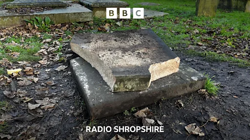 Ebenezer Scrooge's gravestone in Shrewsbury smashed to pieces - BBC News