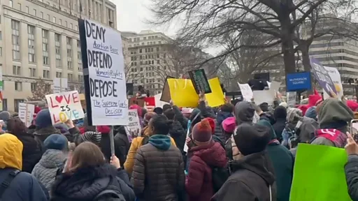 Thousands hold anti-Trump rally in Washington before inauguration - BBC ...