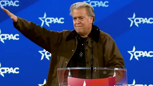 French far-right leader cancels speech after accusing Bannon of 'Nazi gesture' - BBC News