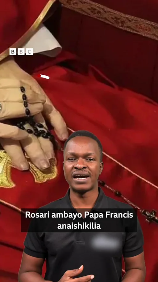 Zifahamu alama tano zisiso za kawaida zilizokuwa katika jeneza la papa Francis - BBC News Swahili