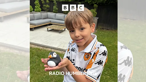 Hessle boy, 8, sending rubber puffins around the world - BBC News