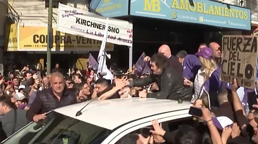 Argentina's Milei rushed to safety after convoy pelted with rocks - BBC ...