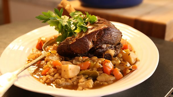 Pot-roast hogget with barley recipe - BBC Food