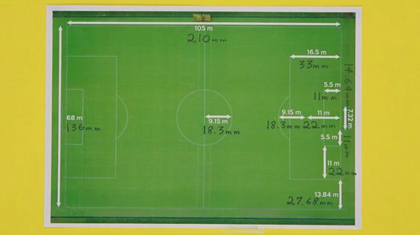 How to make a scale drawing of a football pitch - BBC Bitesize