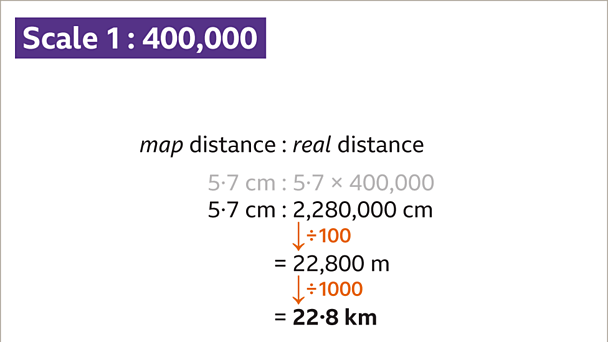Map scales and ratio - KS3 Maths - BBC Bitesize - BBC Bitesize