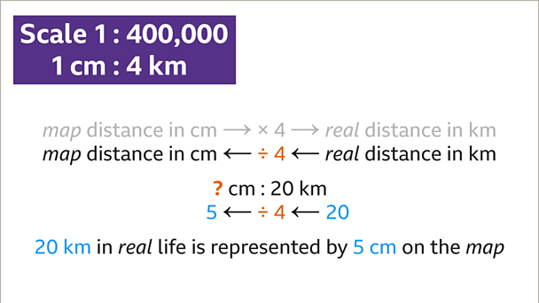 Map scales and ratio - KS3 Maths - BBC Bitesize - BBC Bitesize