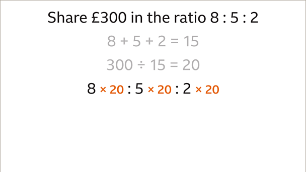 Division in a given ratio - KS3 Maths - BBC Bitesize - BBC Bitesize