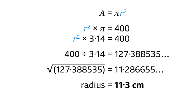 Area of circles - KS3 Maths - BBC Bitesize - BBC Bitesize