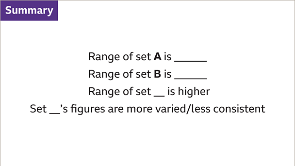 Comparing sets of data - BBC Bitesize