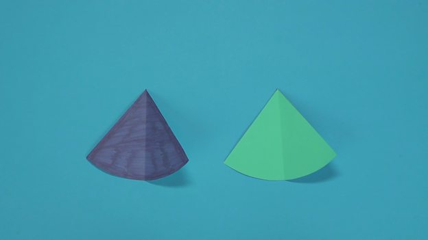 How to show a cone's surface area = π × r × slant length - BBC Bitesize