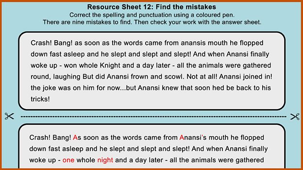 English KS1: Anansi and the Moss-Covered Rock - BBC Teach