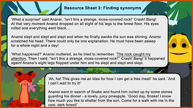 English KS1: Anansi and the Moss-Covered Rock - BBC Teach