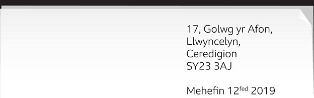 Creu llythyr - Iaith llythyr ffurfiol - Cymraeg - Cyfnod Allweddol 2 ...