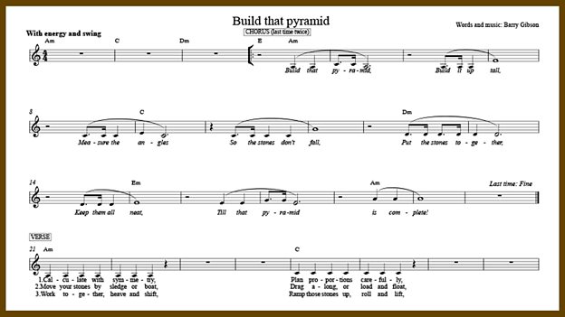 KS2 Music: Ancient Egypt. Song: 'Build that pyramid' - BBC Teach