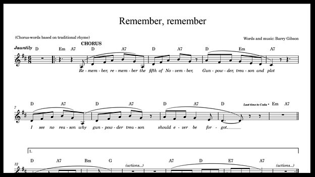 KS1 Music: Guy Fawkes and The Gunpowder Plot: 'Remember, remember ...