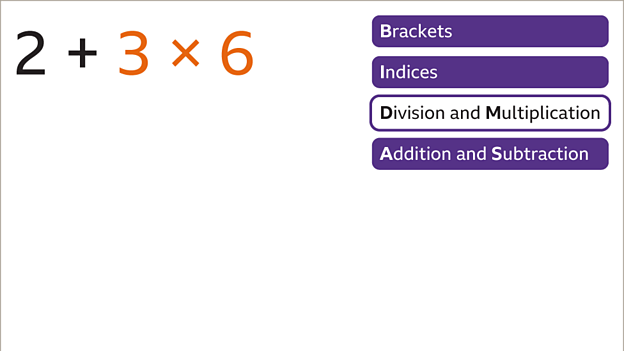 Order of operations using BIDMAS – KS3 Maths – BBC Bitesize