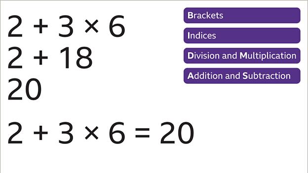 Order of operations using BIDMAS – KS3 Maths – BBC Bitesize