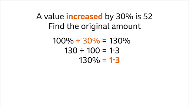 How to work out a percentage original value before percentage decrease ...