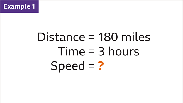 How to calculate speed, distance and time using a bar model - BBC Bitesize