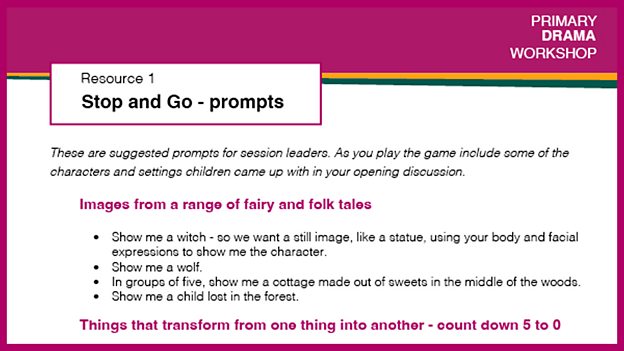 Primary Drama Workshop. 1: Beginning a drama. - BBC Teach